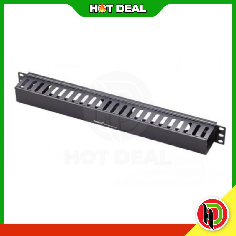 Hotdeal Dintek 19" 1U Cable Management Panel, w/front wiring duct ...