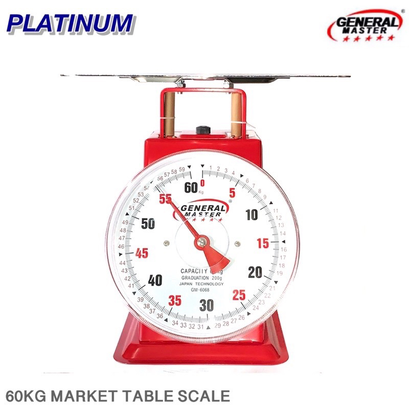 Fuji | 60kg Weighing Scale | Industrial Market Table Scale | Flat Top ...