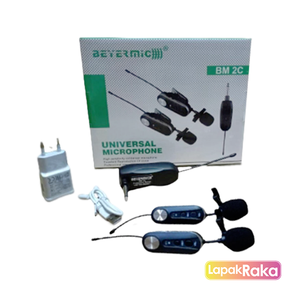 Mic Clip On Wireless isi 2 Mic BEYERMIC BM 2C | Mic Jepit Dada Wireless ...
