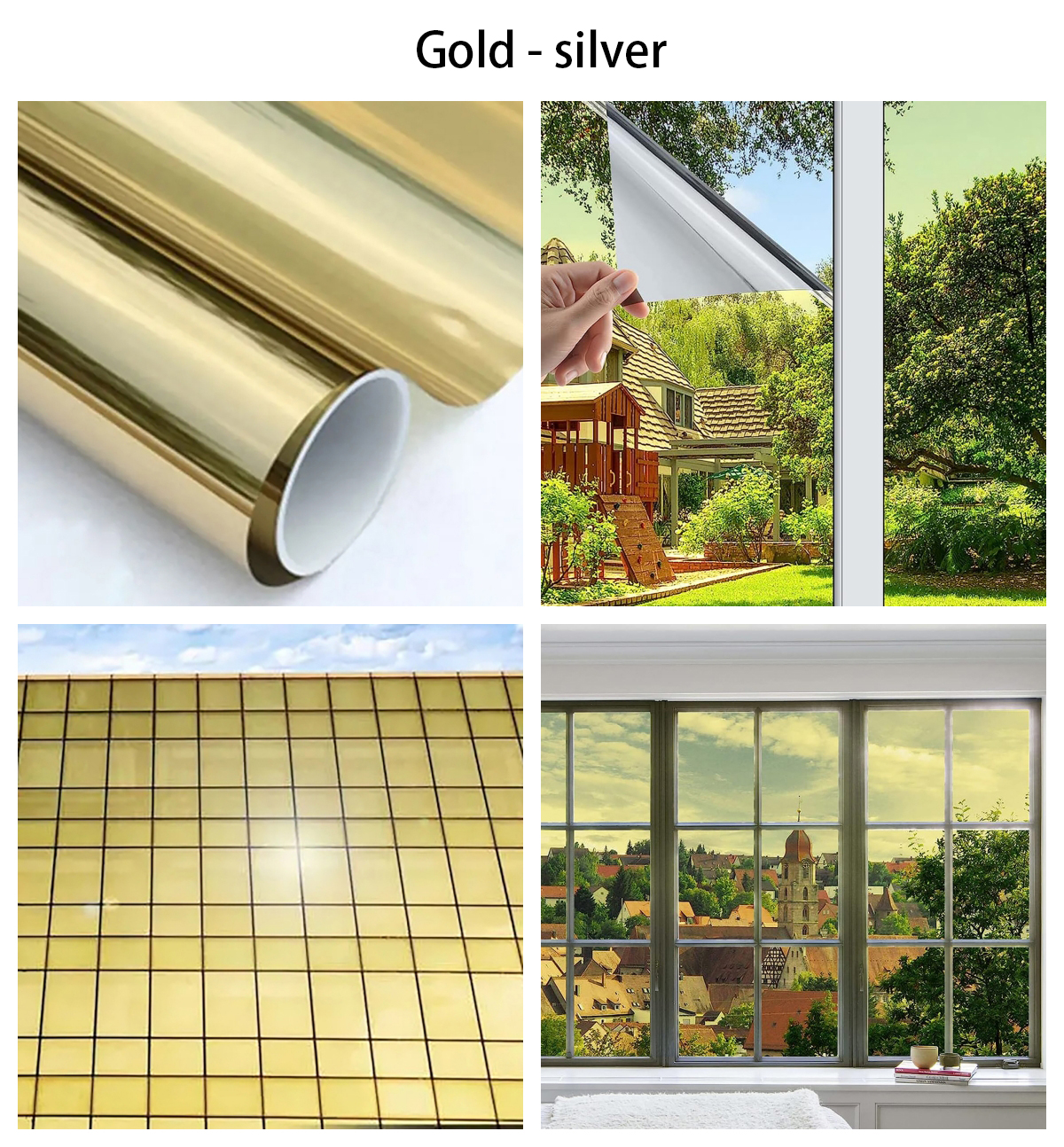 Reflective Window Film One Way Silver Mirror Glass Film Heat Control ...