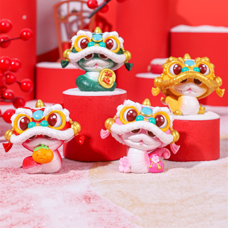 The Year Of Snake Figurines Cute Miniature Snake Statue Lucky Snakes ...