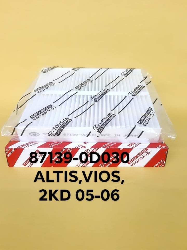 TOYOTA GENUINE CABIN FILTER 87139-0D030 for ALTIS, VIOS, 2KD 2005-2015 ...