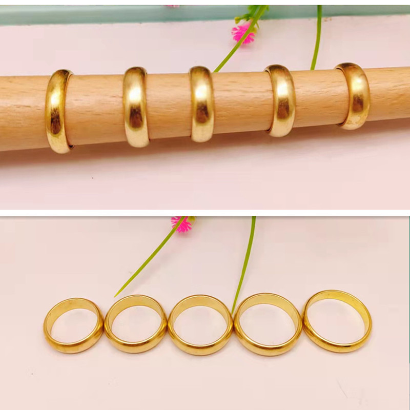 【Hottest Trends】Pure brass men's and women's smooth ring dead mouth ...