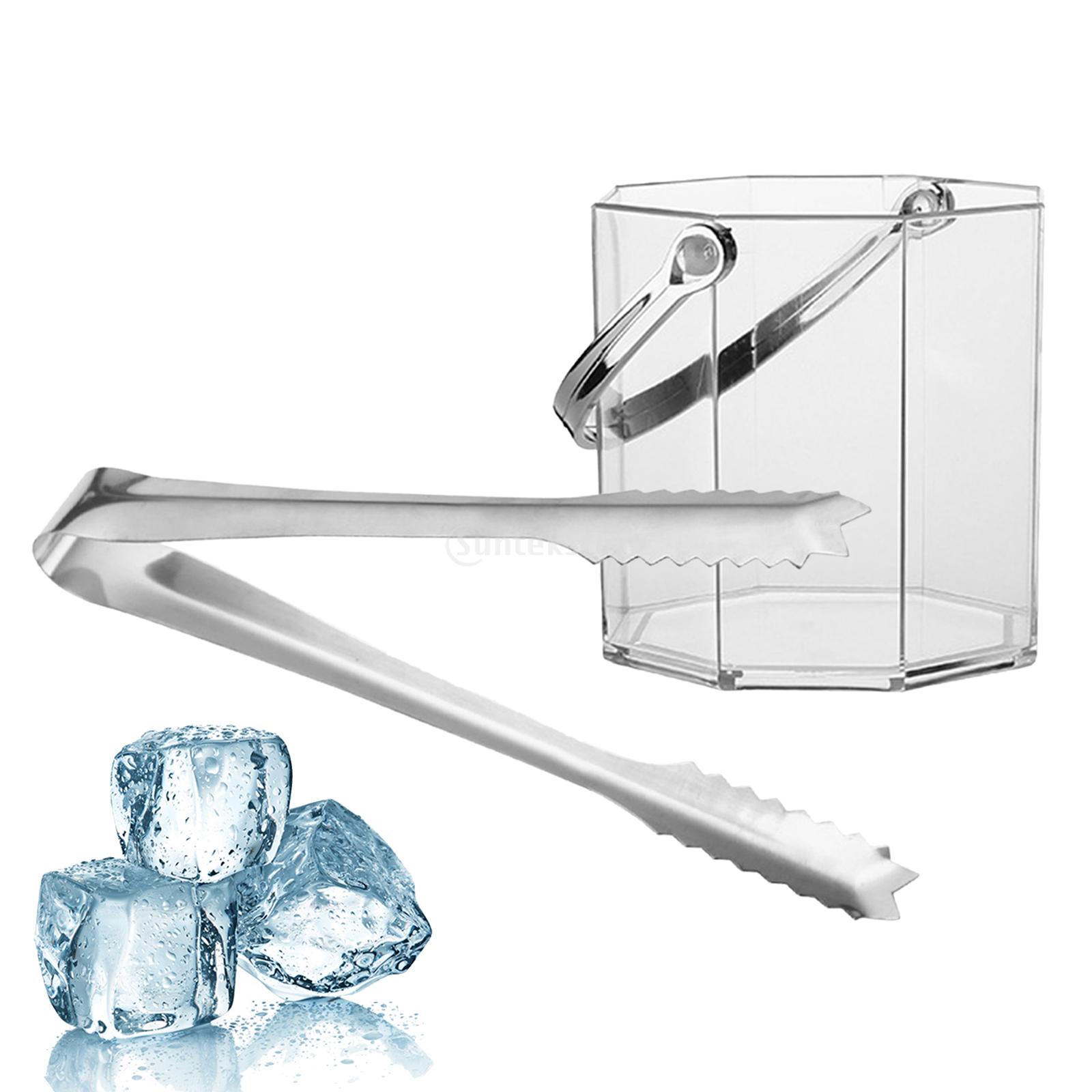 Transparent Portable Ice Bucket Plastic Ice Clamp Ice Container Ice ...