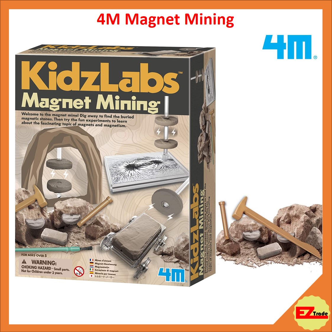 Science Toys & Games 4M Magnet Mining Kids Science Kit mediafect.com