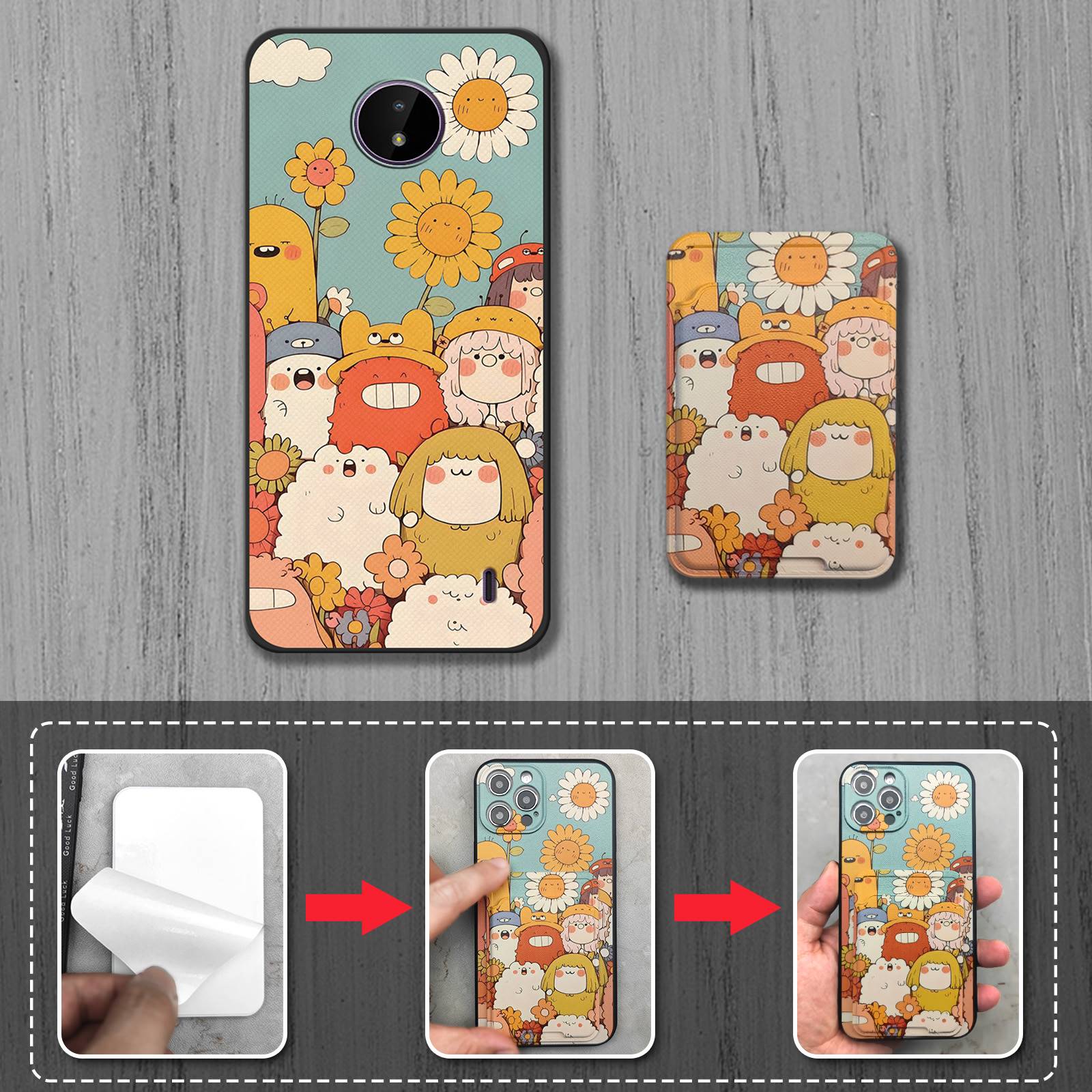 protective Card slot Phone Case For Nokia C10/C20 Card bag Anti-dust ...