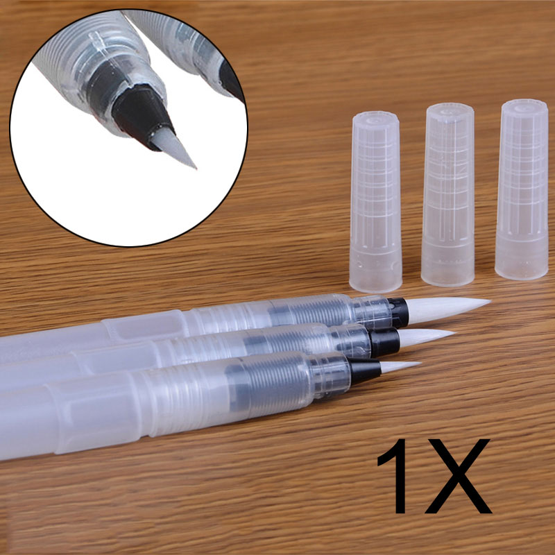 【Inkwell Tales】1/3Pcs Refillable Ink Color Pen Water Brush Painting ...