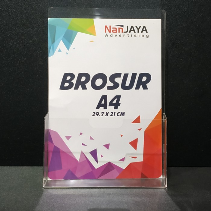 RAK / TEMPAT BROSUR BROCHURE ACRYLIC / AKRILIK UKURAN A4 | Lazada Indonesia