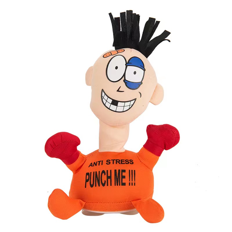 25ซม. Anti Stress Plush ของเล่น Punch Me Plushie Beat The Villain ...
