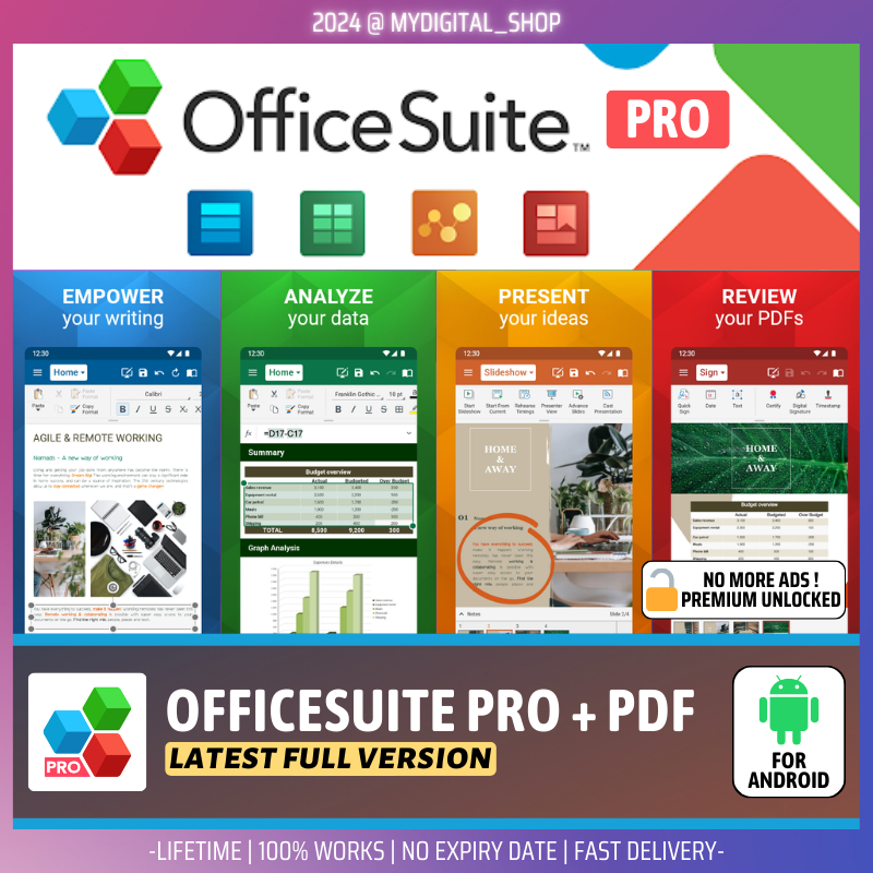 [Android] OfficeSuite Pro + PDF 2024 | Full Version Unlocked | Lifetime 100% Works | Lazada