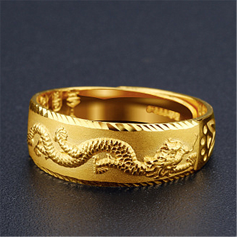 【Cheap】Plated 24k gold men's open ring men's Veyron ring domineering ...