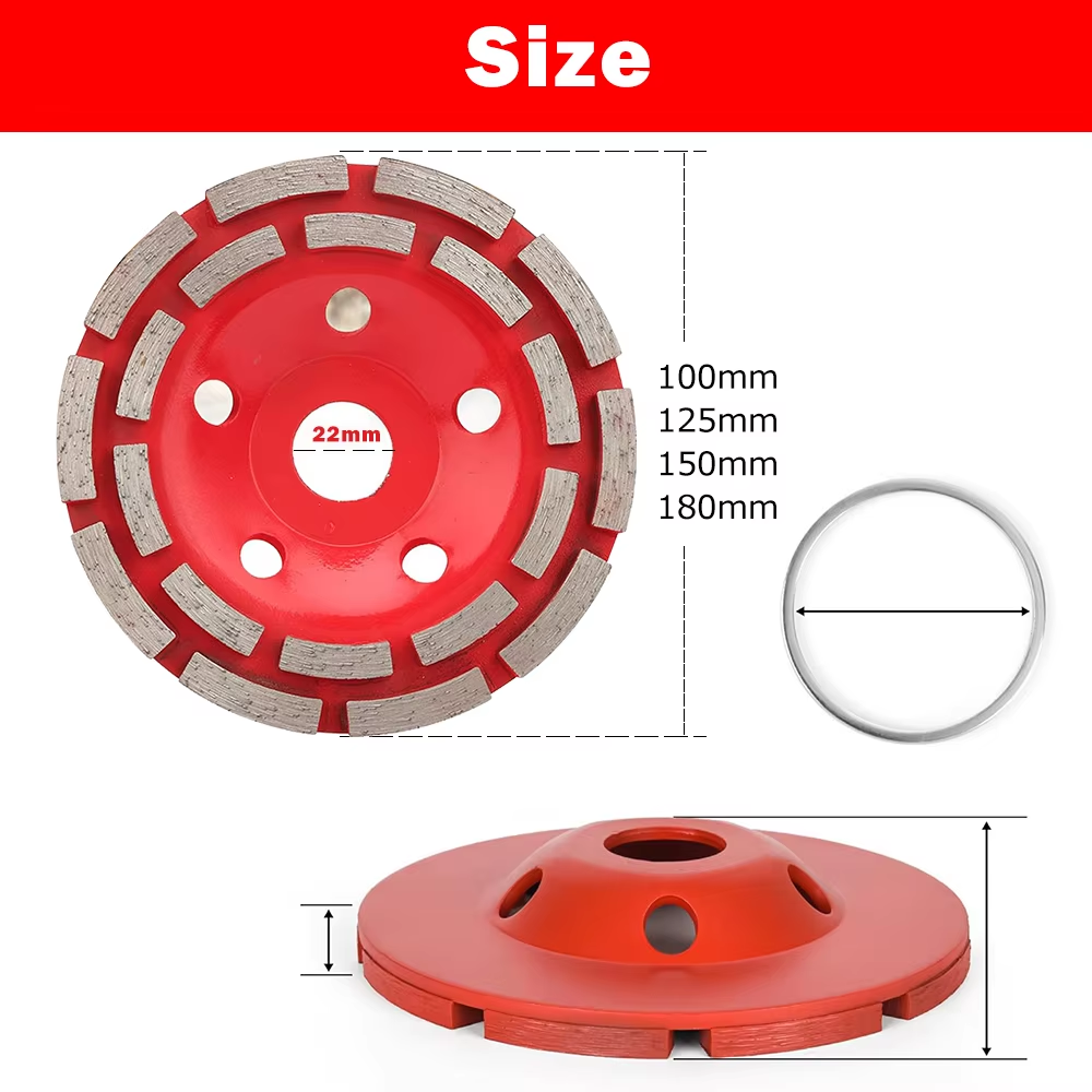 Diamond Grinding Disc 100/115/125 /180MM Double Diamond Grinder Wheel ...