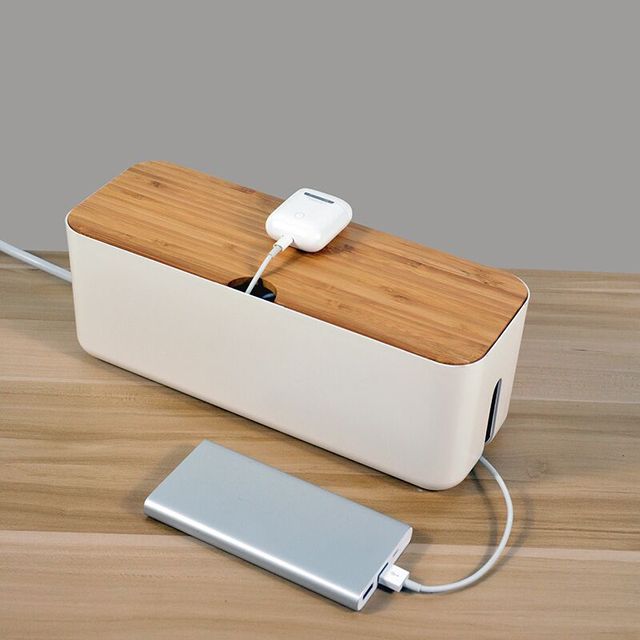 Cable Storage Box Power Strip Wire Case Anti Dust Charger Socket ...