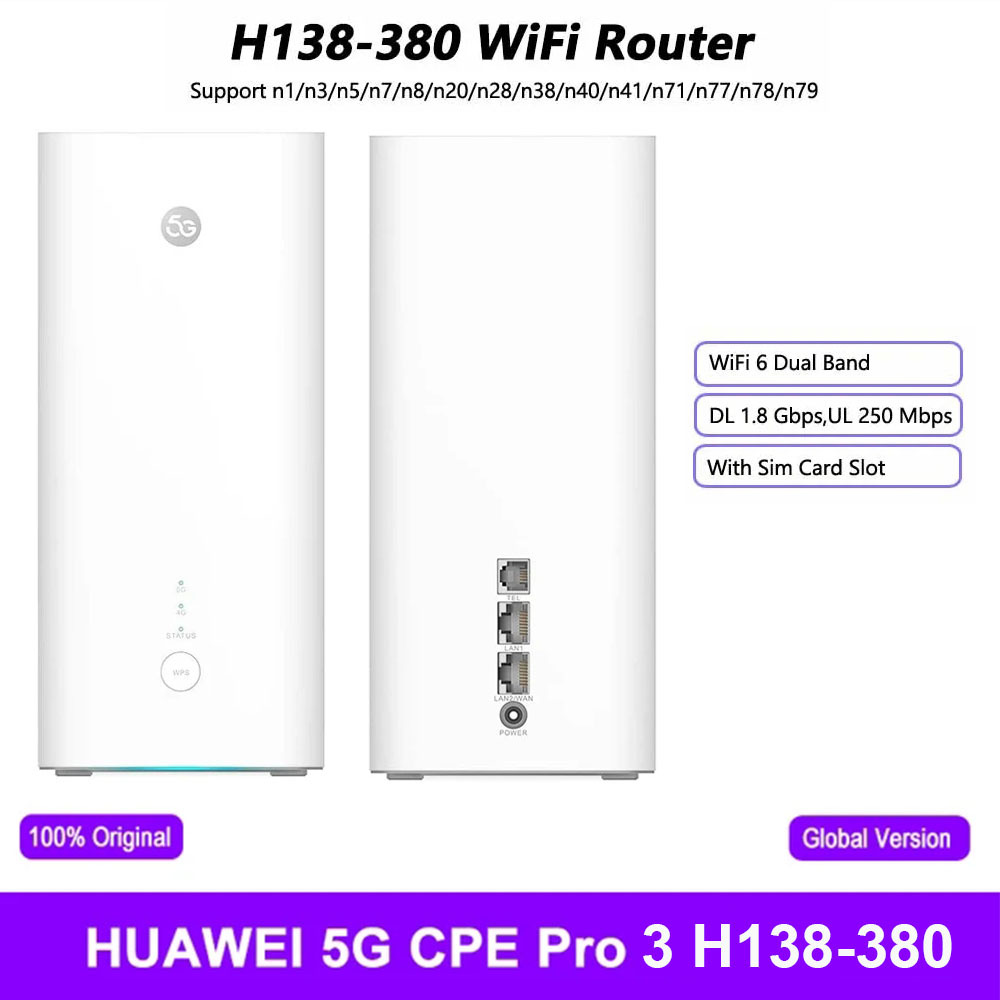 Huawei 5G LTE CPE Pro H112-370 Router Modified Unlimited LAN B310as-852 OVPN 4G 5G CPE Pro 5 ...