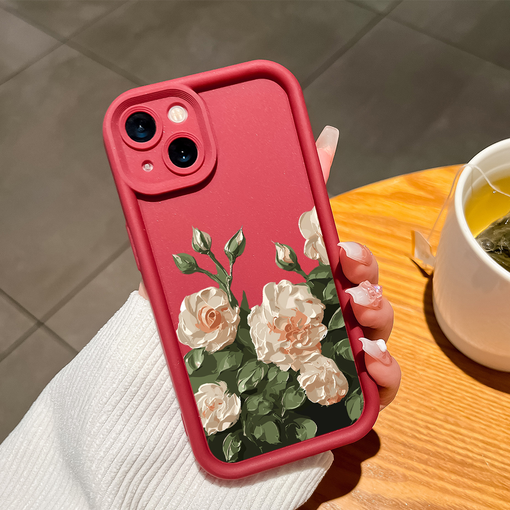 UCUC for Realme C21Y C25Y Back Cover Oil Painting of Flowers Soft ...