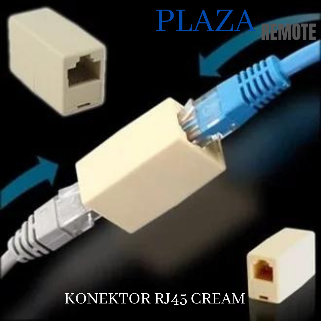 Barrel Konektor RJ45 Penyambung Dua Konektor RJ-45 - Cream | Lazada ...