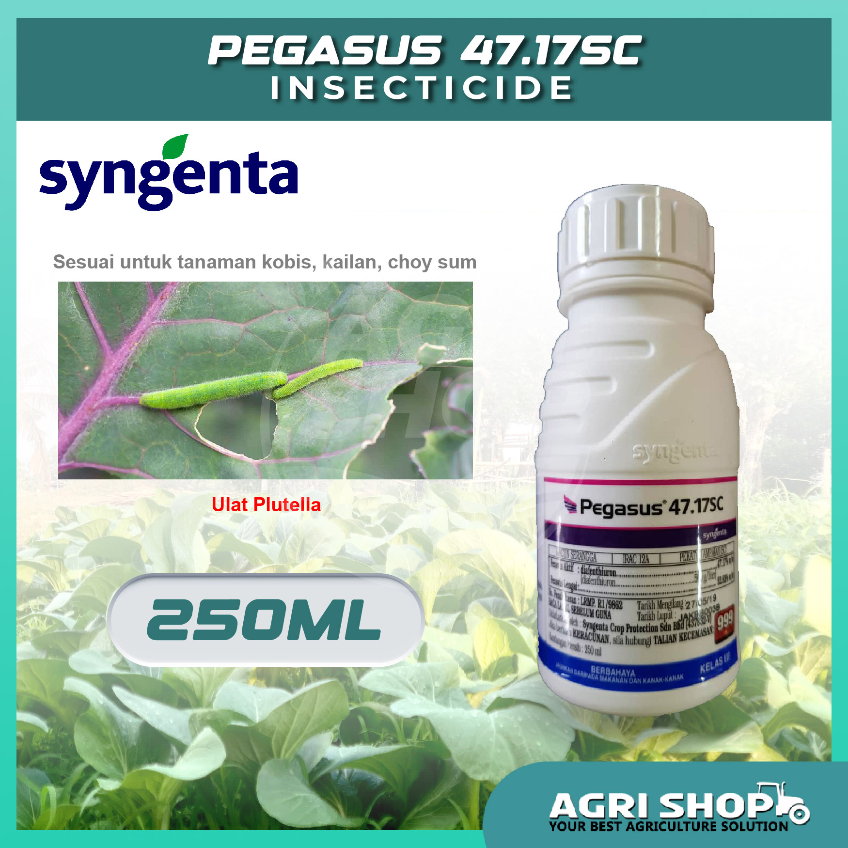Agrishop 250ml Syngenta Pegasus 47.17SC Insecticide Diafenthiuron 47.17 ...