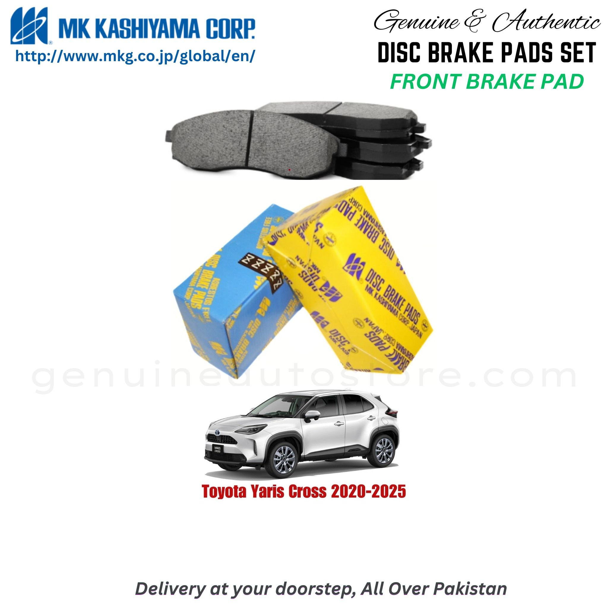 TOYOTA YARIS CROSS 2020-2025 MK JAPAN FRONT BRAKE PADS | Daraz.pk
