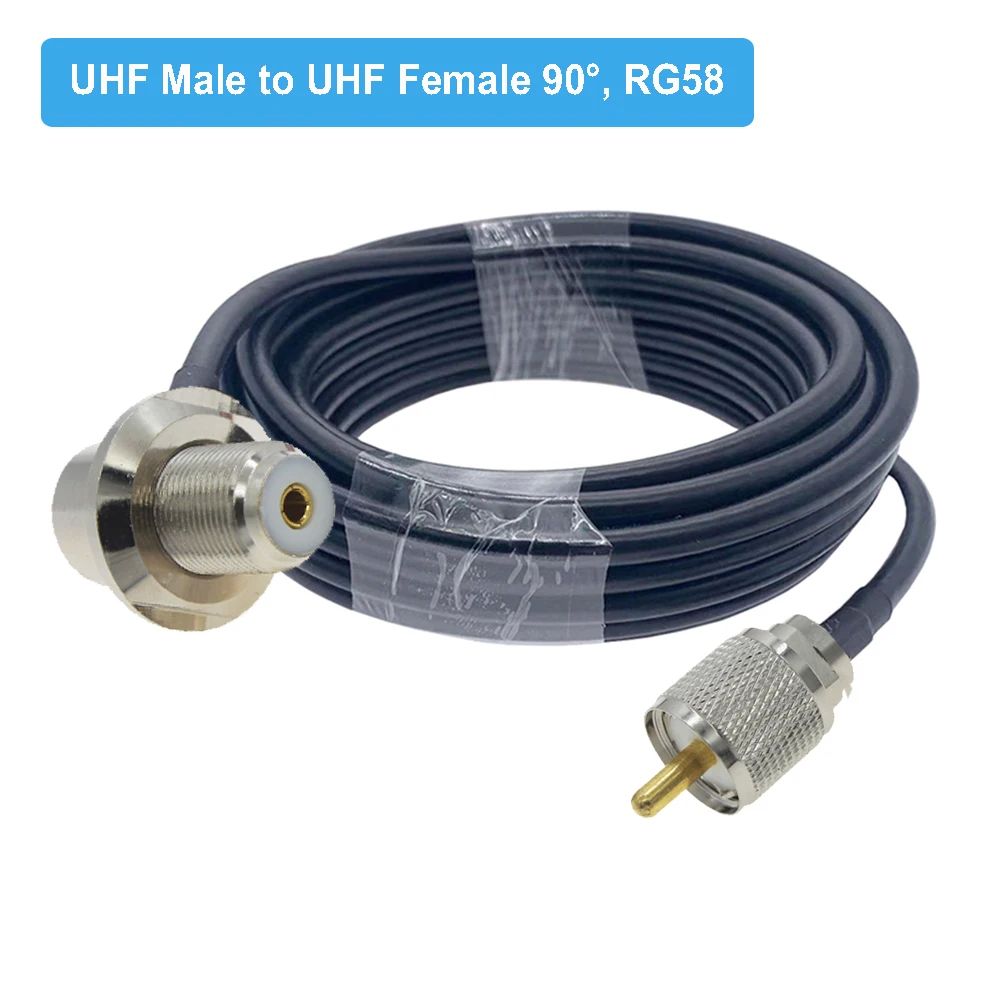 RG58 Coaxial Cable PL259 UHF male to UHF male connector RF Adapter Coax ...