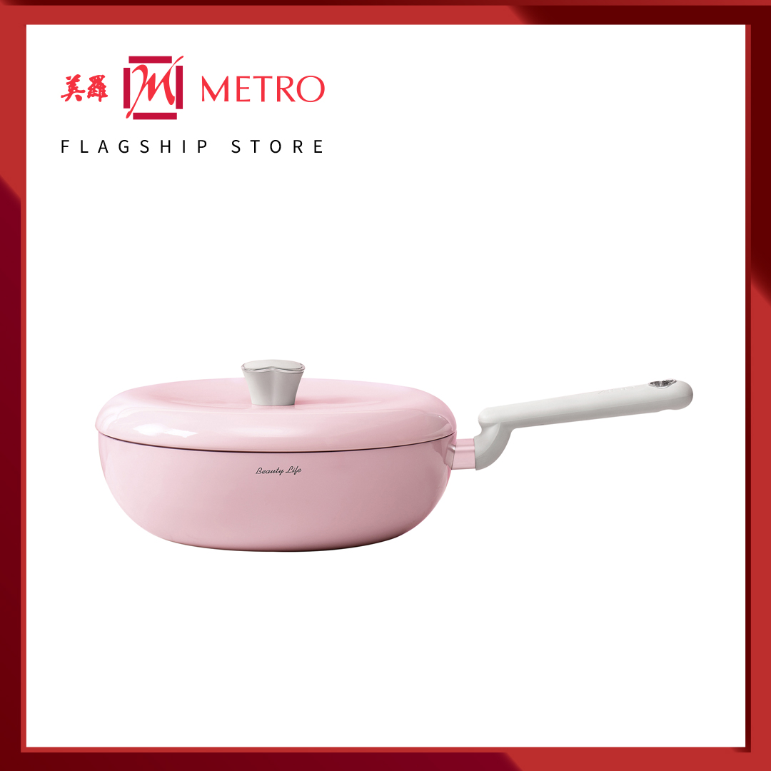 ASD Clover Pink 28CM IH Non-Stick Wok Pan with Cover (JL28H5Q) | Lazada ...