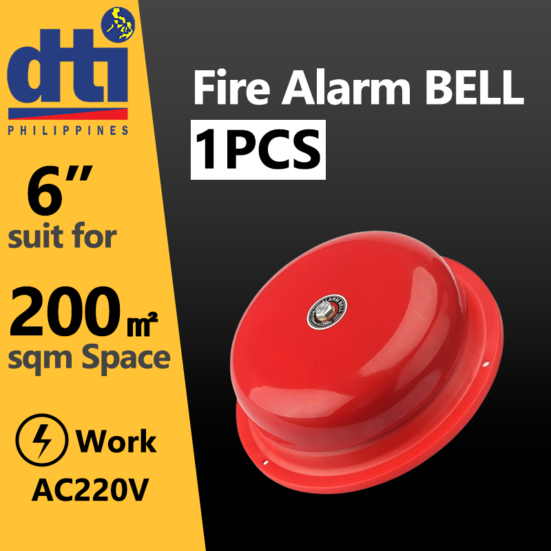 【Local delivery】 220v Fire Alarm Bell 6-inch with Break The Glass ...