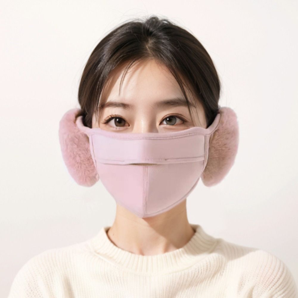 New Simple Thermal Earmuffs Mask Plush Autumn and Winter Fleece Winter ...