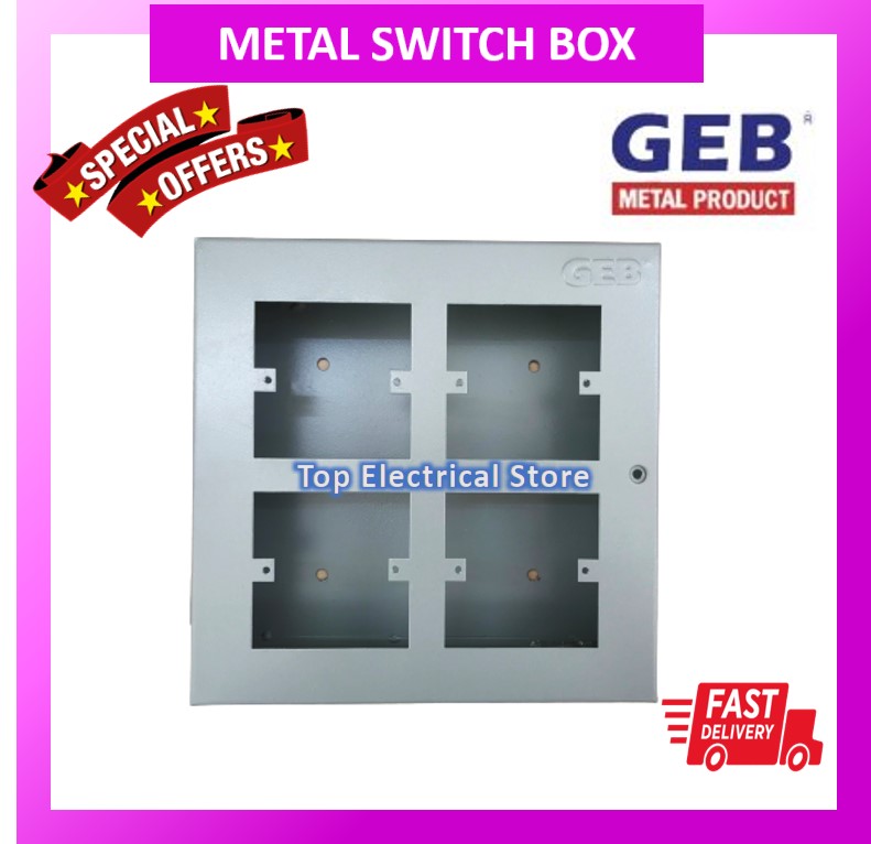 GEB SWITCHES METAL BOX 4S ELECTRICAL CLAD BOARD KOTAK SUIS ELEKTRIK ...