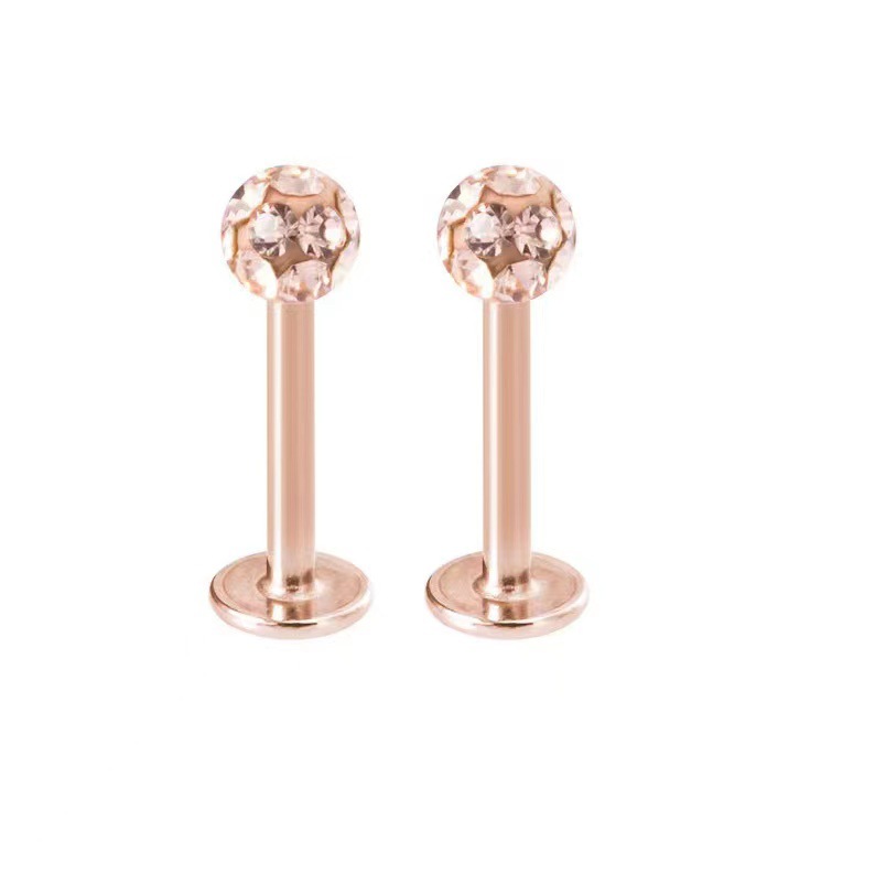 New Lip Nail Shambhala Full Diamond Ball Lip Nail T-shaped Flat Bottom ...
