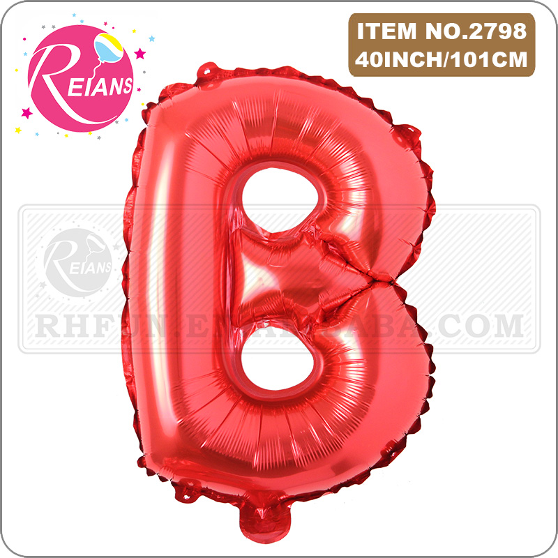 Large 40 Inch Red Aluminium Foil Number Letter Balloons 0-9 Birthday ...