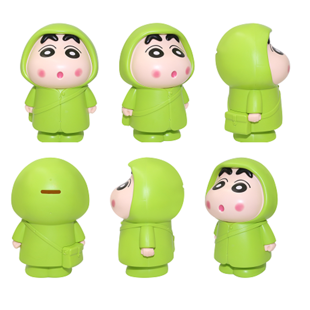 Creative Green Raincoat Crayon Shin-chan Savings Decorative Crayon Shin ...