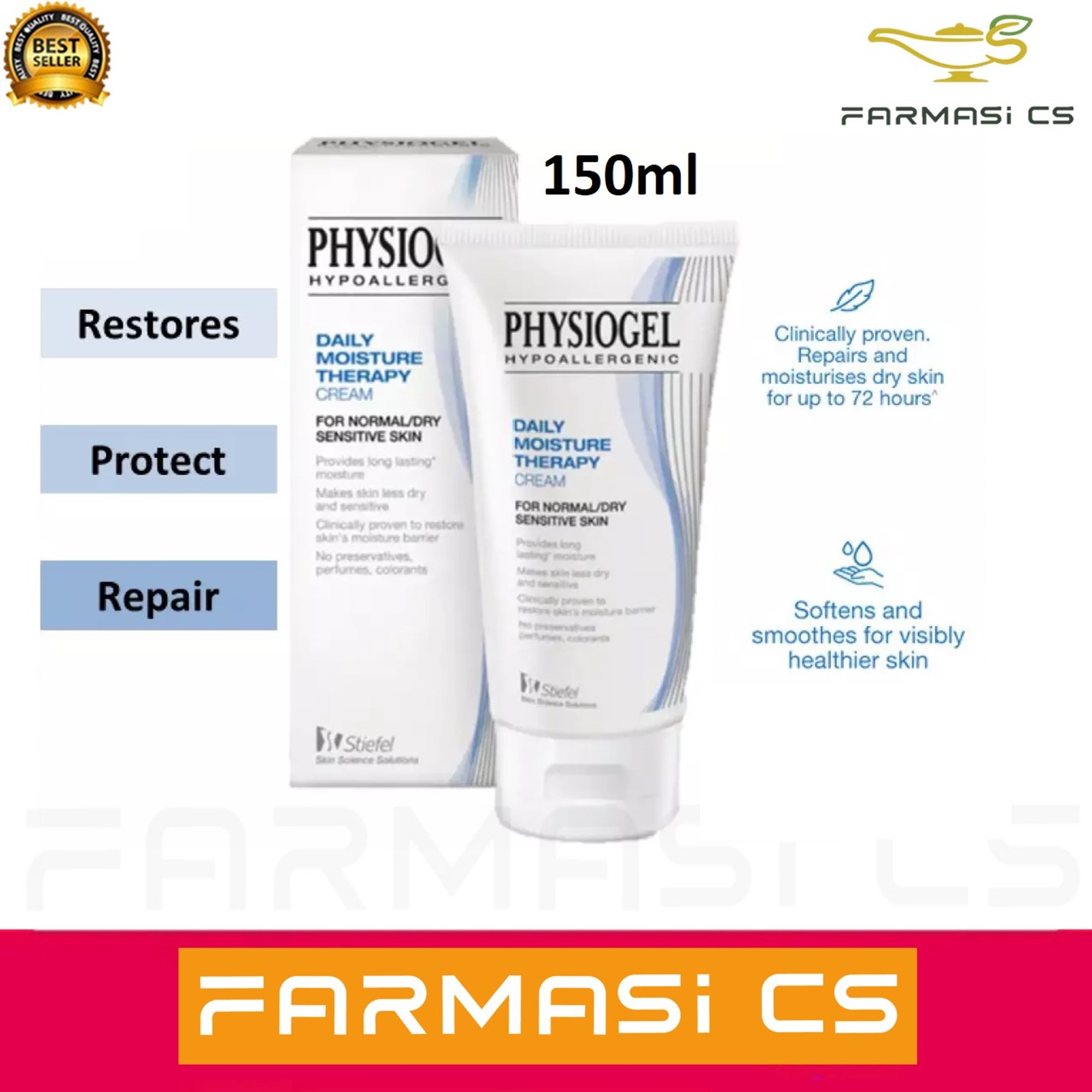 Physiogel Daily Moisture Therapy Cream 150ml EXP:01/2027 [ For Normal / Dry / Sensitive Skin ...