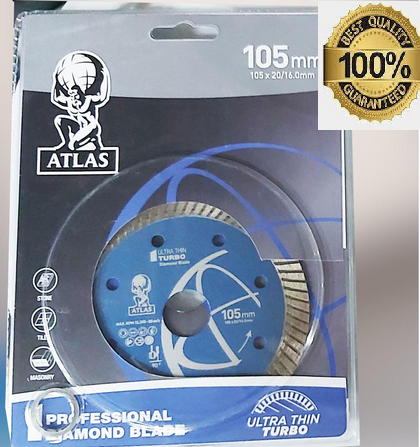 Atlas Diamond Blade Wet & Dry Turbo SuperThin UltraThin Disc 4 inches ...