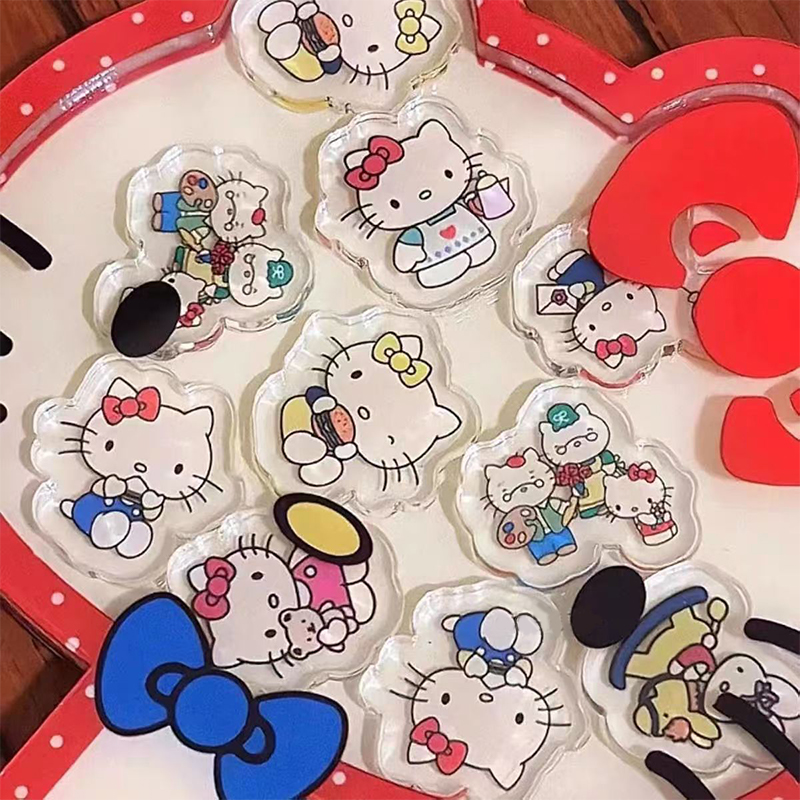 Kawaii Hello Kitty Mirror Cute Cartoon Portable Acrylic Shake Shake ...