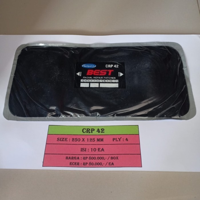 CRP 42 Bestpatch - Tip Top - Karet Tambal Ban Luar Per Lembar / Biji | Lazada Indonesia