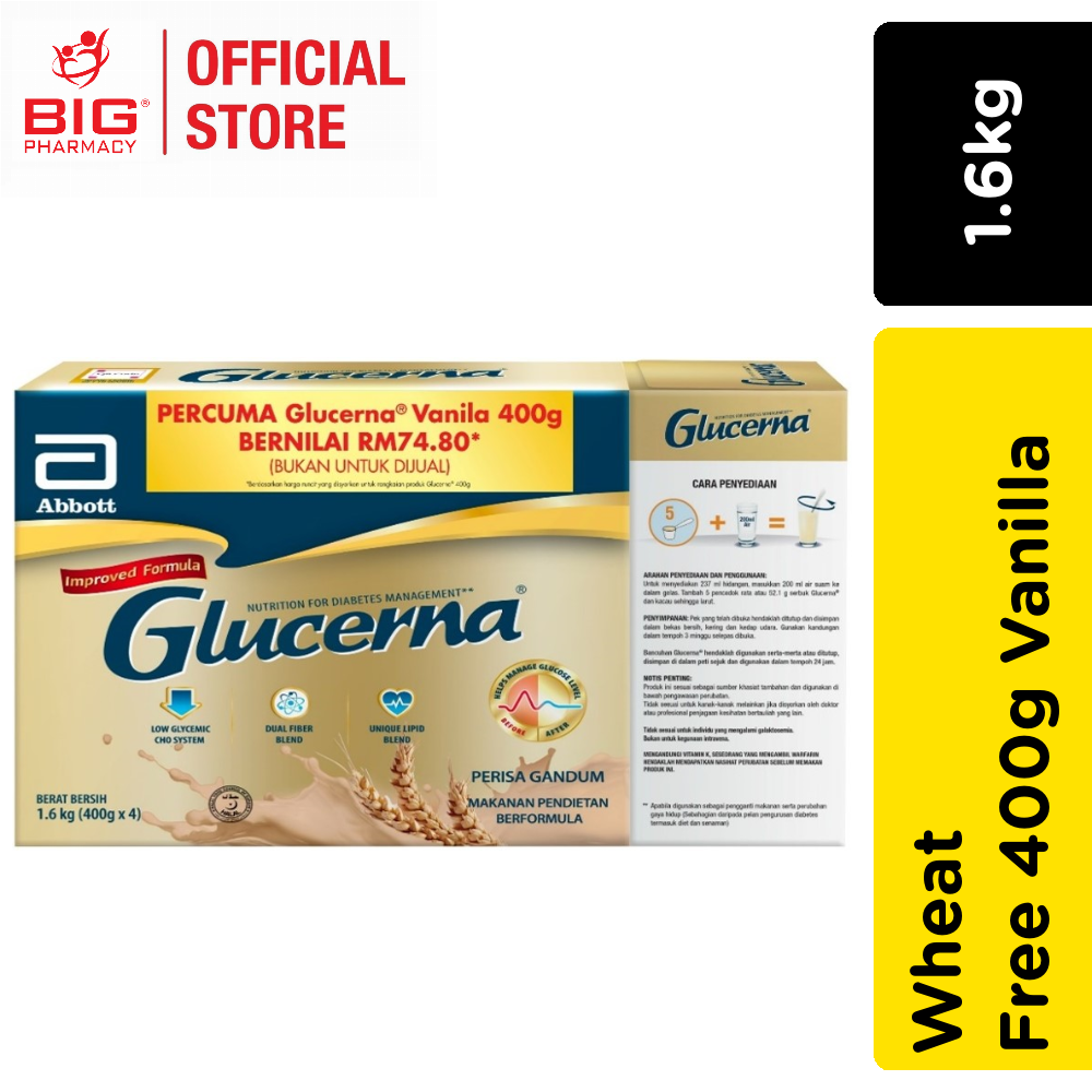 Glucerna Wheat 1.6kg Foc 400g | Lazada