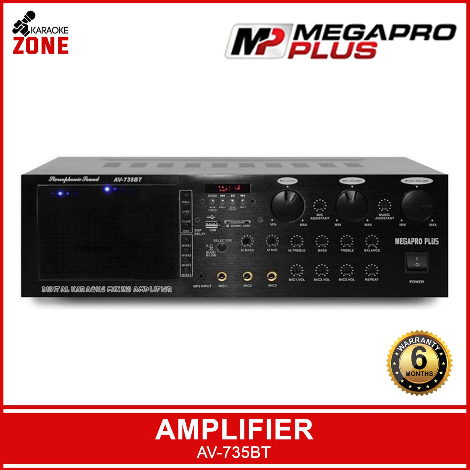 Megapro Plus AV 735BT / Amplifier / Karaoke Amplifier / Videoke Amplifier / AV 735 / Megapro ...