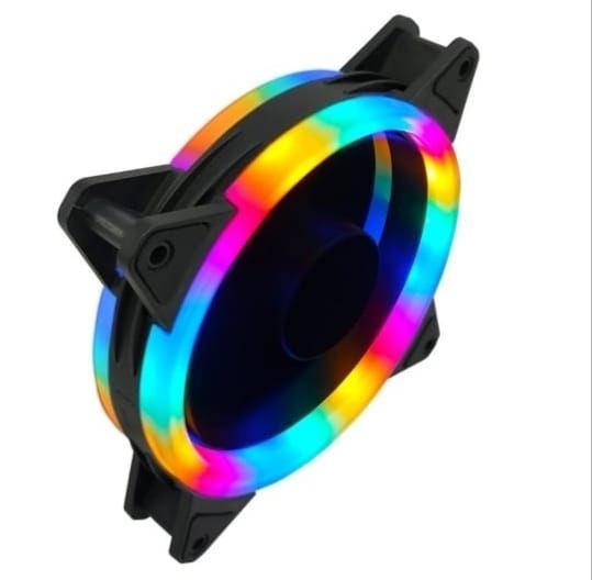 Fan casing Cooling casing 12cm PC COOLER RGB Dual Ring | Lazada Indonesia