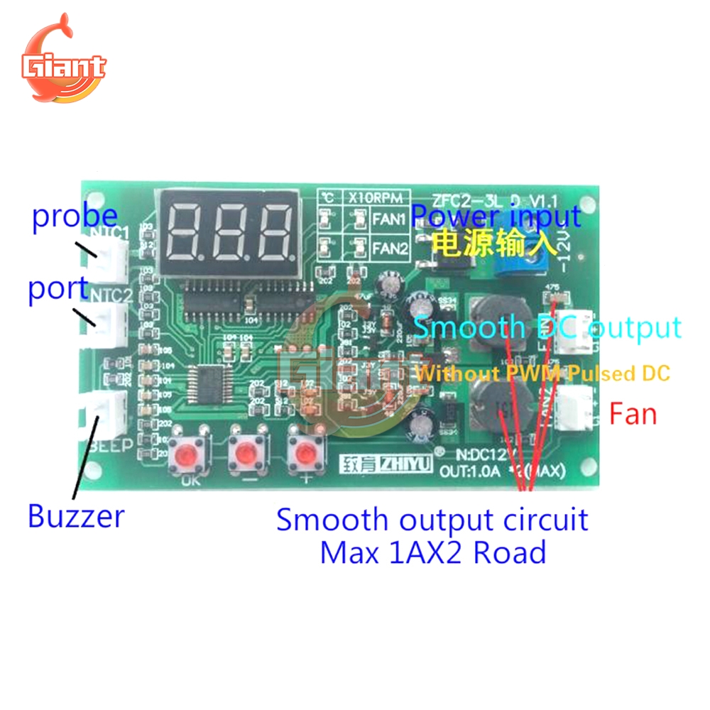 【BridgeCraft】Dc 12v Channel Digital Thermostat 3 Wire Speed Controller ...