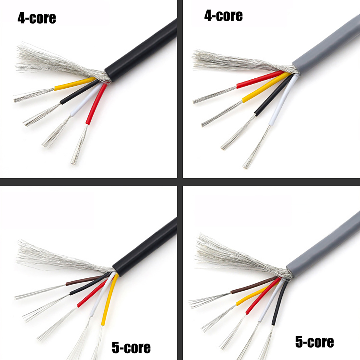 2/3/4/5/6/7/8-Core UL2547- 28AWG Shielded Audio Headphone Cable 300V 80 ...
