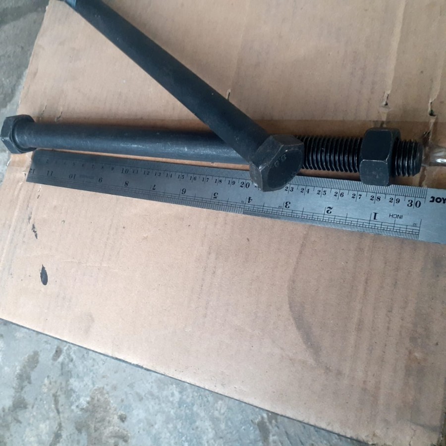 BAUT 30 BAJA M20 X 300 PANJANG 30 CM 30CM KUNCI 30 BAUD MUR GRADE 8.8 ...