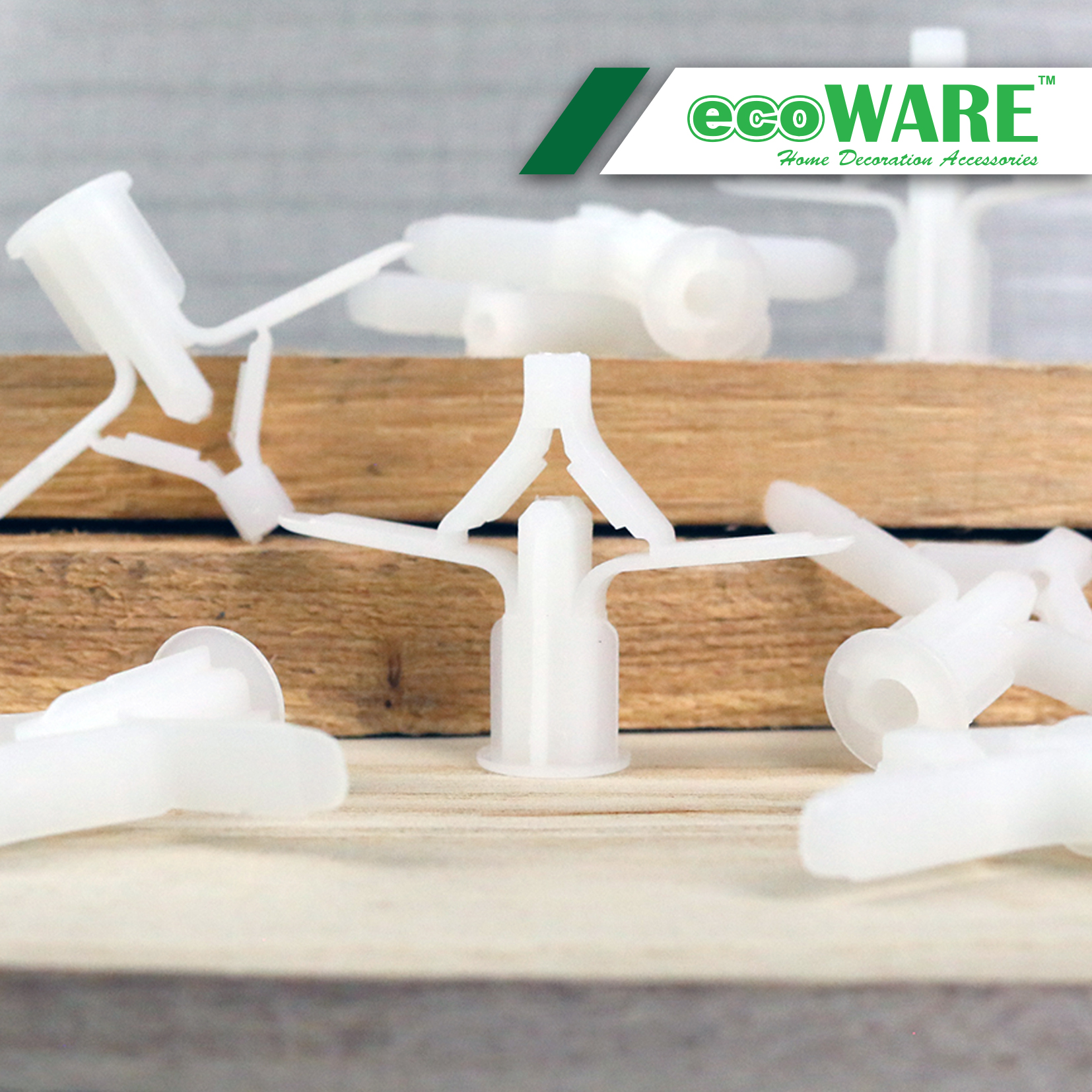 ecoWARE Partition Wall Plug PVC Butterfly Wall Plug Ceiling Plug Nylon ...