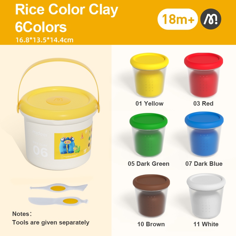 Mideer Rice Color Clay Safe to Eat 6/12 Colors | Lazada PH
