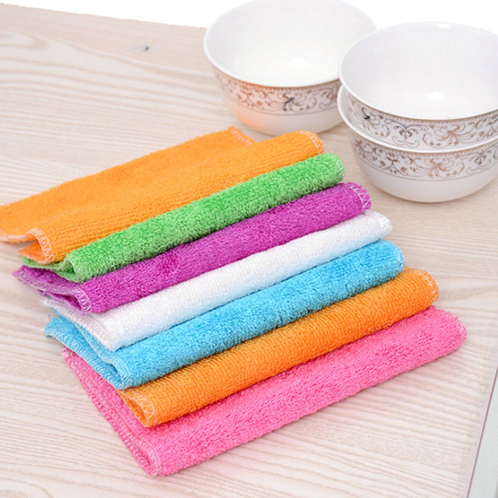 1/5PCS Home & Living Anti-grease Bamboo Fiber Scouring Pad Cleaning ...