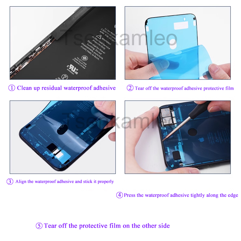 NEW 10 Screen Waterproof Battery Adhesive For iPhone 8 8Plus X XS XSMax ...
