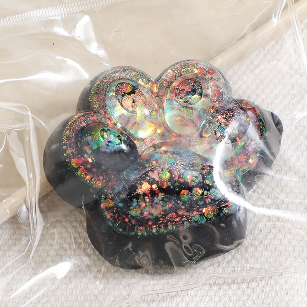 Cute Shiny Cat Paw Squeeze Toy Kneading Soft Cat Paw Fidget Toy Cartoon ...