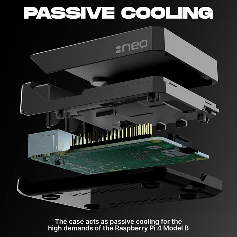 【NEW】 Argon NEO Raspberry Pi 4 Case Aluminum Metal Enclosure Sliding ...