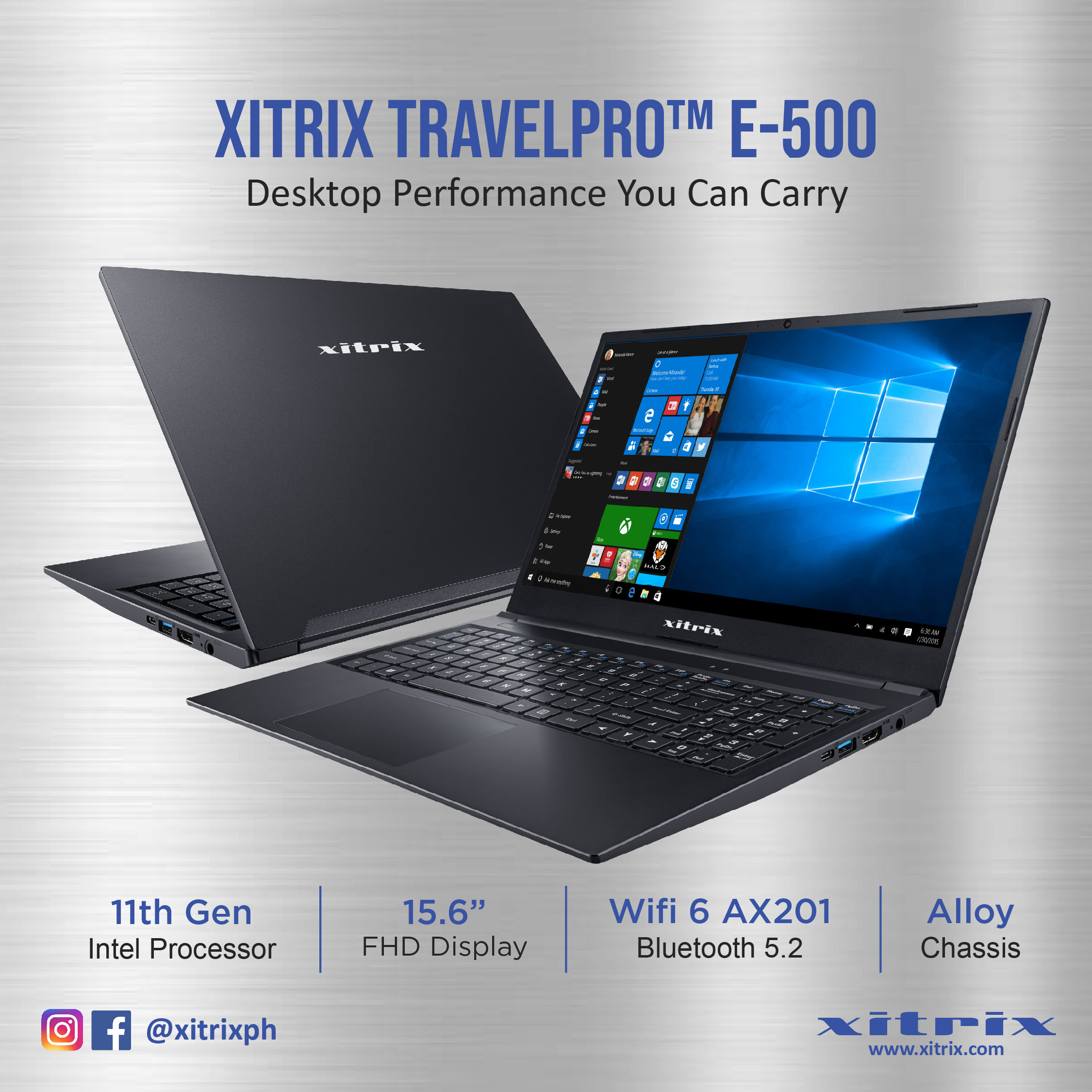 Xitrix TravelPro E500-11G (Core i7-1165G7; Slim 15.6 FHD LED; 16GB DDR4 ...