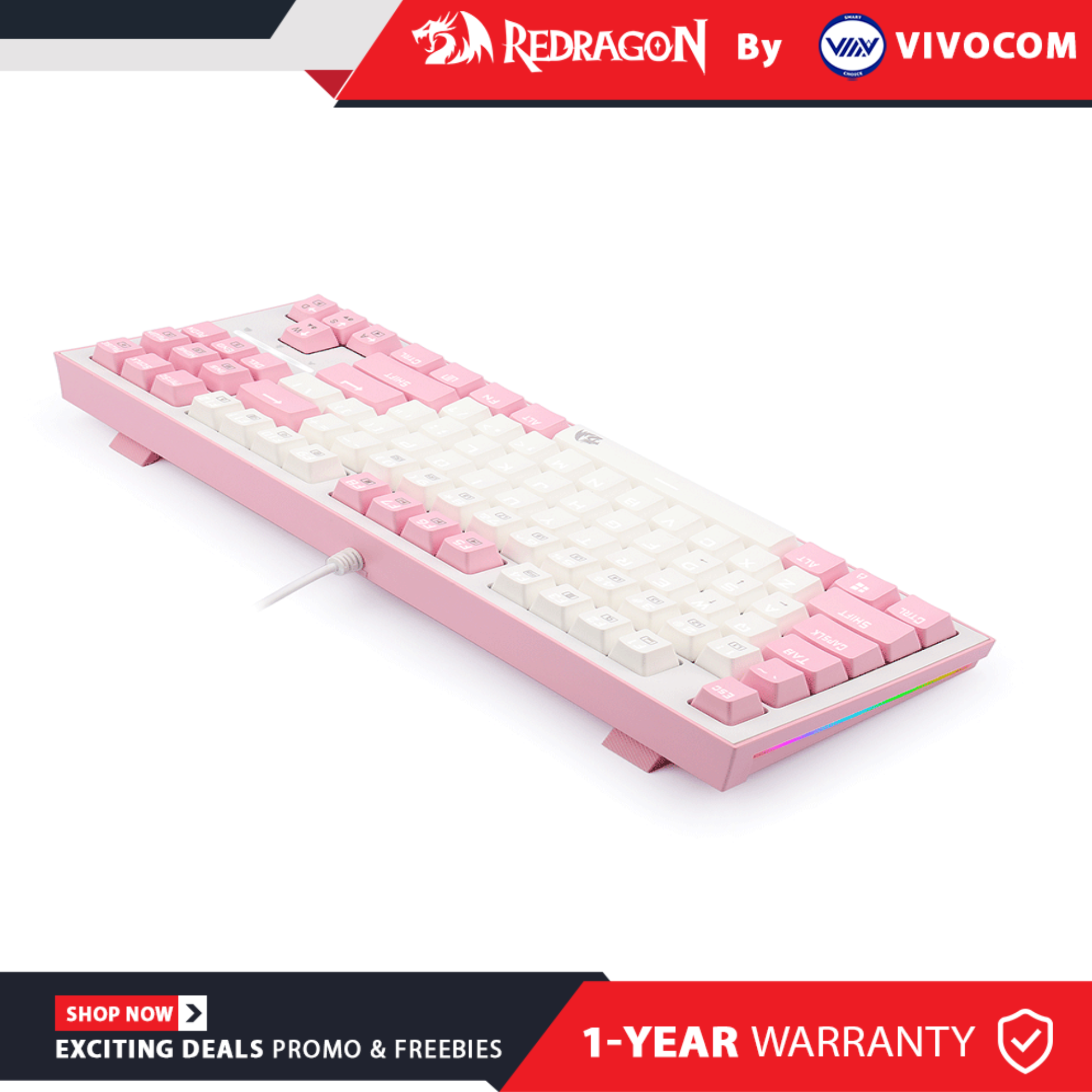 REDRAGON K611 BES MECHANICAL GAMING KEYBOARD (REMOVABLE KEYCAP) | Lazada PH