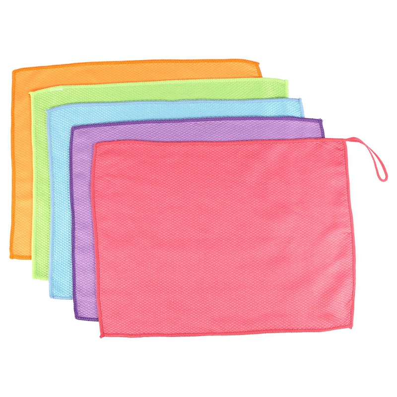 5Pieces Fish Scale Rags Super Absorbents Microfiber Polishing Cleaning ...