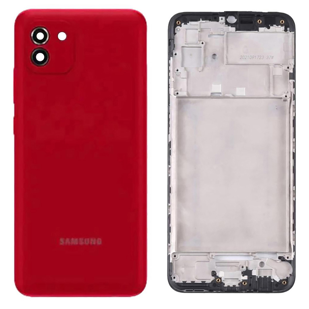 Samsung Galaxy A03 Middle Frame Housing with Power Volume Buttons ...